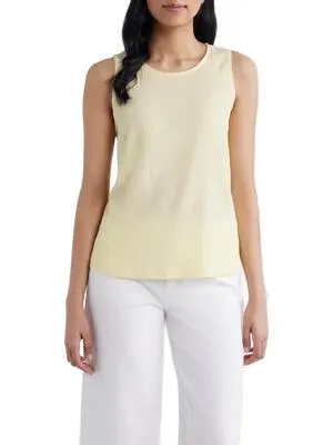 CITY BLUES Crinkle A-line Tank - Yellow