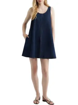 FRAME FRAME Sleeveless Denim Trapeze Mini Dress