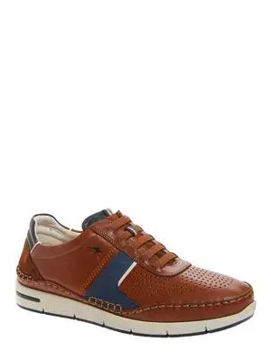 FLUCHOS Yannic Leather Perforated Sneakers - Brown