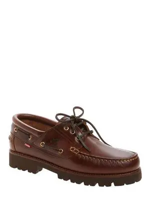 FLUCHOS Richfield Lug Sole Boat Shoe - Chestnut