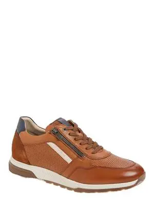 FLUCHOS Louis Leather Lace-up Sneaker With Side Zip - Brown