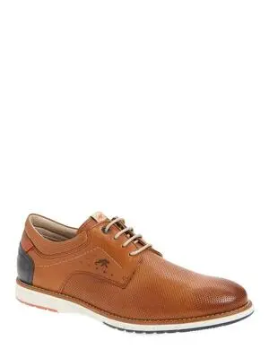 FLUCHOS Taylor Derby Lace-up Perforated Leather Shoes - Brown