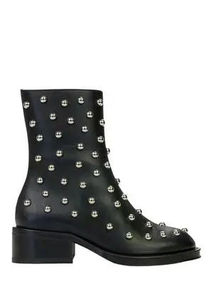 LANVIN Stud-embellished Zip Boots - Black