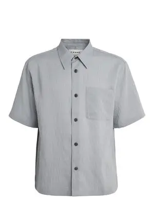 FRAME Stripe Short-sleeve Shirt - Grey