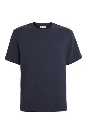 FRAME Cotton Duo Fold T-shirt Navy