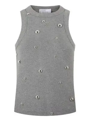 Giuseppe Di Morabito Stud Embellished Ribbed Top - Grey