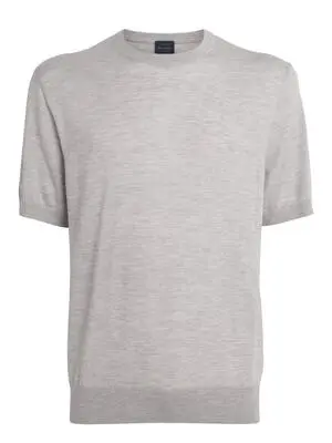 Paul & Shark Cashmere-silk T-shirt - Grey