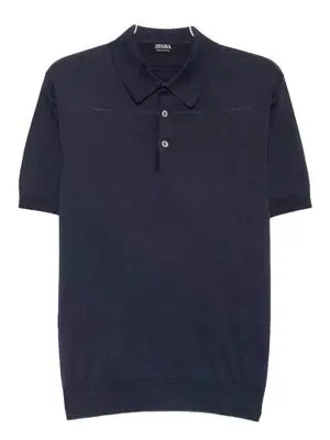 Zegna Short-sleeve Polo Shirt Blue