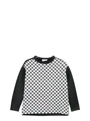 The Artistylist Checkerboard-print Panelled Sweatshirt - Black