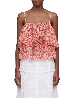ISABEL MARANT ÉTOILE Isabel Marant Etoile Floral Cotton Cropped Top