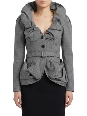 VIVIENNE WESTWOOD Tailored Jacket With Belt Detail - Grey