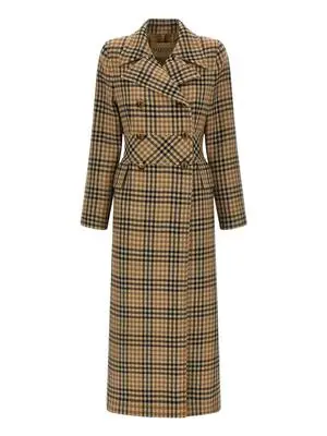 Valentino Garavani Plaid Double-breasted Jacket - Brown