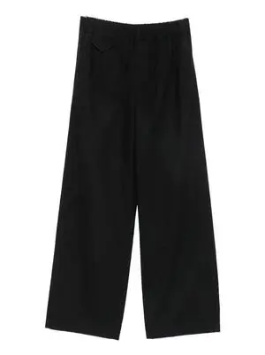 A.p.c. Wide-leg Elasticated Waist Trousers - Black