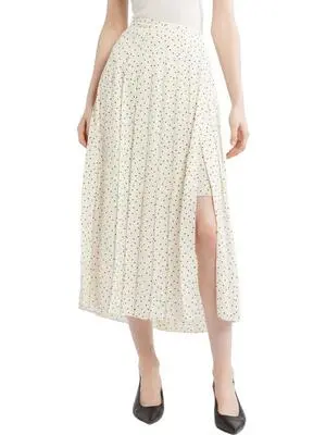 Theory Pleated Polka Dot Skirt - Ivory Multi - Chk