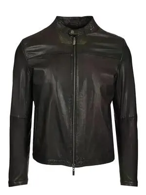 AL DUCA D’AOSTA 1902 Nappa Leather Biker Jacket - Black