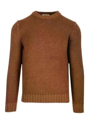 AL DUCA D’AOSTA 1902 Merino Wool Chunky Knit Crewneck Sweater - Brown