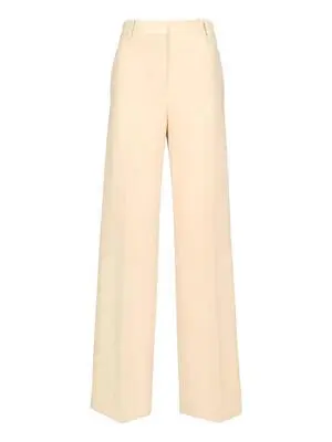 AL DUCA D’AOSTA 1902 Cream Stretch-cady Wide-leg Trousers - Neutrals