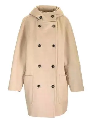 Max Mara Arturo Double-breasted Hooded Coat - Neutrals