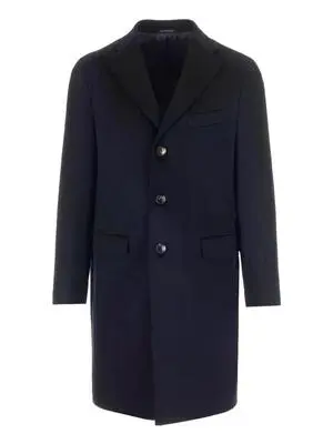 AL DUCA D’AOSTA 1902 Single-breasted Cashmere Coat - Blue