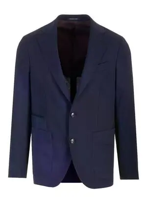 AL DUCA D’AOSTA 1902 Travel Single-breasted Wool Blazer - Blue