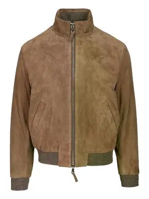 AL DUCA D’AOSTA 1902 Suede Zip-up Jacket - Brown