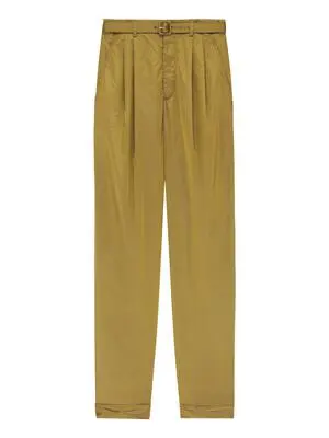 Saint Laurent Slim-fit Crinkled Nylon Pants - Kaki Mordore