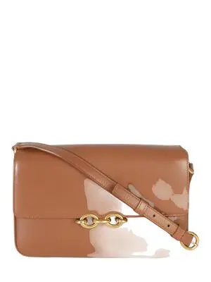 Saint Laurent Smooth Calfskin Le Maillon Satchel - Brown