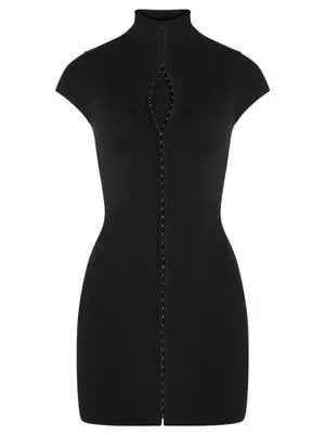 KHELA THE LABEL Risk It All" Mini Dress With Adjustable Hook-and-eye Closure - Black