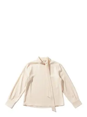 LUÚM Florence Top With High Neckline And Front Tie Detail - Pink