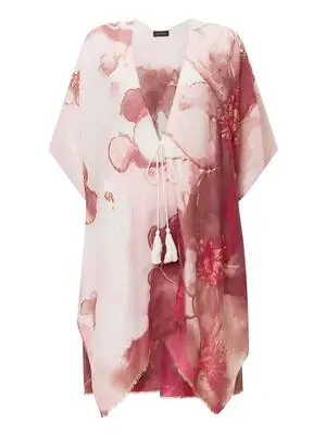 JAMES LAKELAND Watercolour Floral Kaftan - Red