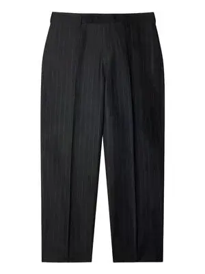 Paul Smith Relaxed-fit Pinstriped Tailored Trousers - Black