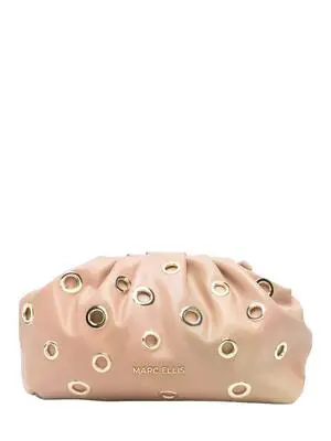 MARC ELLIS Daphne Stud Embellished Clutch Bag - Neutrals
