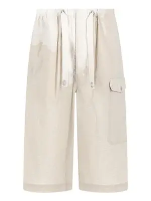 LEMAIRE Cargo Shorts In Cotton - Ivory