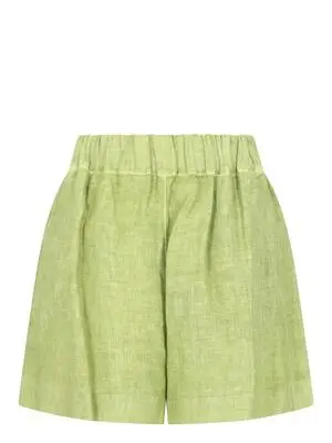120% Lino Linen Shorts - Green