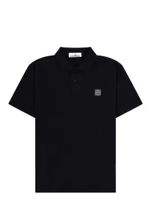 Stone Island Polo Con Logo - Blue