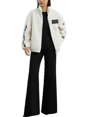 REISS X Mclaren Logo Fleece Zip-up Jacket - White