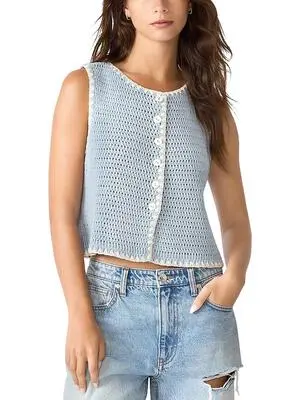 Steve Madden Annya Sweater Vest - Blue Ice