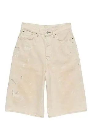 Acne Studios Distressed Denim Shorts - White