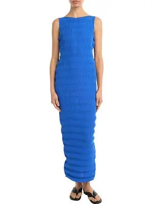 Issey Miyake Wavy Maxi Dress - Starling Blue