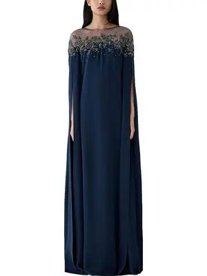 Carolina Herrera Embellished Caftan Dress - Midnight