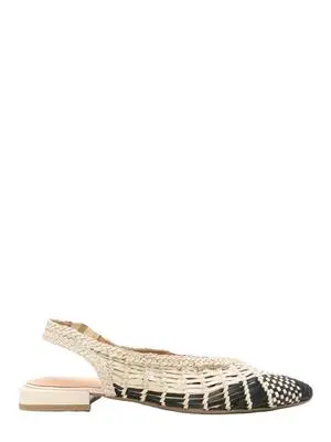 GIOSEPPO Magarini Woven Slingback Pumps - Neutrals