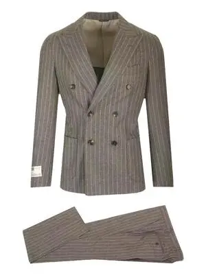 AL DUCA D’AOSTA 1902 Double-breasted Pinstripe Suit - Grey