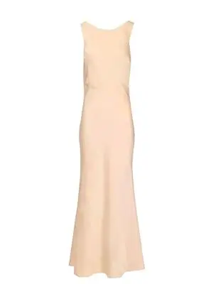 AL DUCA D’AOSTA 1902 Sleeveless Satin Floor-length Gown - Neutrals