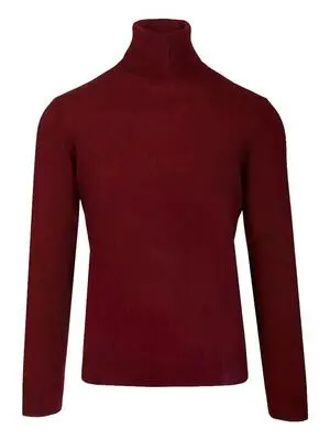 AL DUCA D’AOSTA 1902 Ribbed Trim Cashmere Roll Neck Sweater - Red