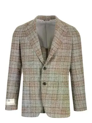 AL DUCA D’AOSTA 1902 Single-breasted Tartan Blazer - Grey