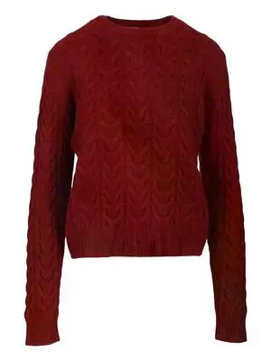 Max Mara Cable-knit Cashmere Jumper - Red