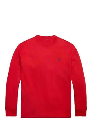 Polo Ralph Lauren Embroidered-logo Long-sleeve T-shirt Red