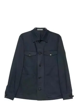 Corneliani Buttoned Pocket Overshirt - Blue