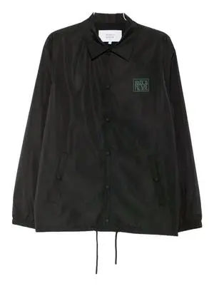 Maison Kitsuné Logo Print Press-stud Jacket - Black