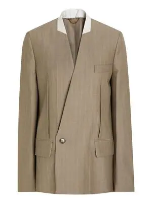 Victoria Beckham Double-breasted Wool Jacket - Grey